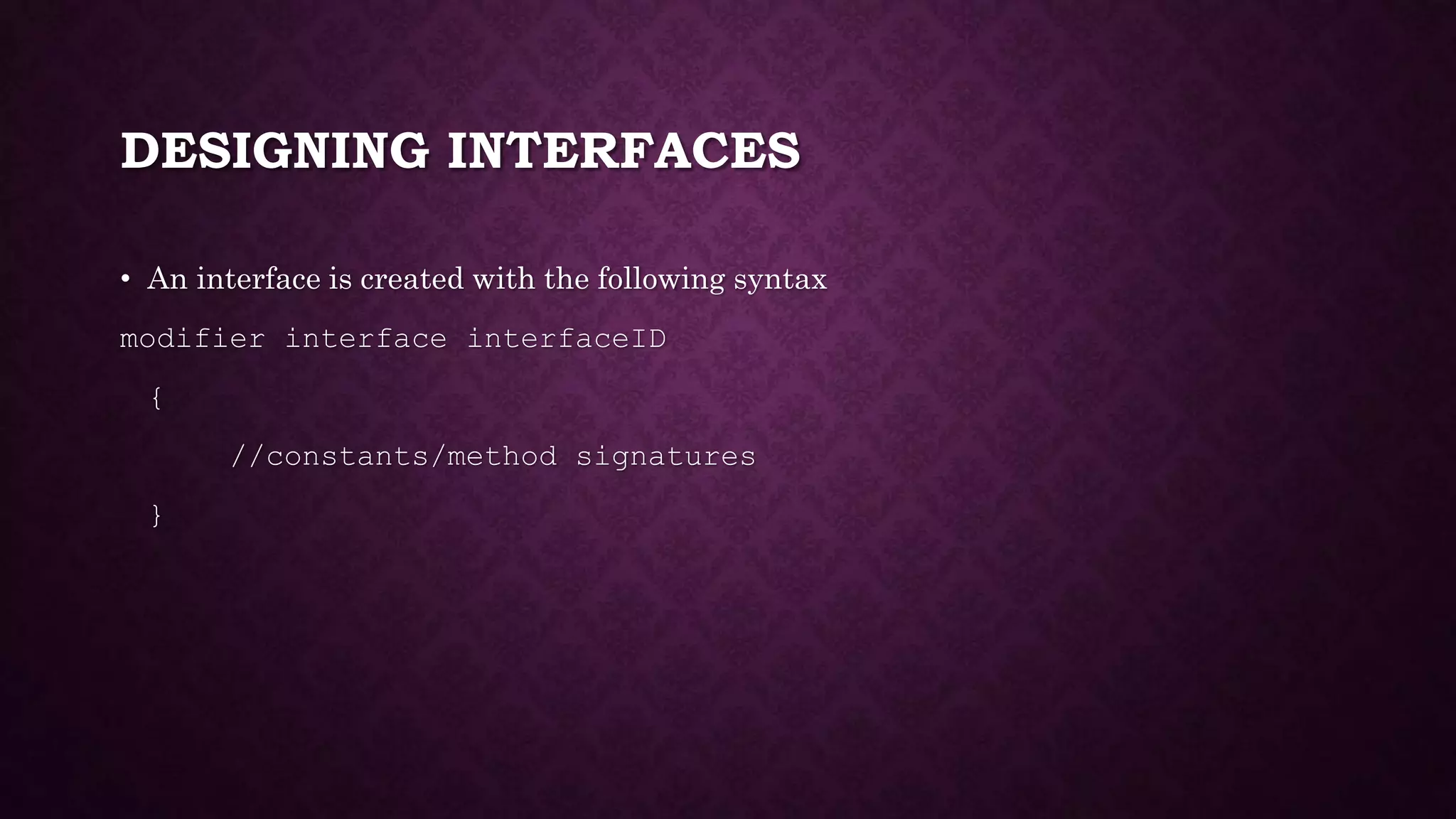 Interfaces In Java Pptx Programming Languages Computing