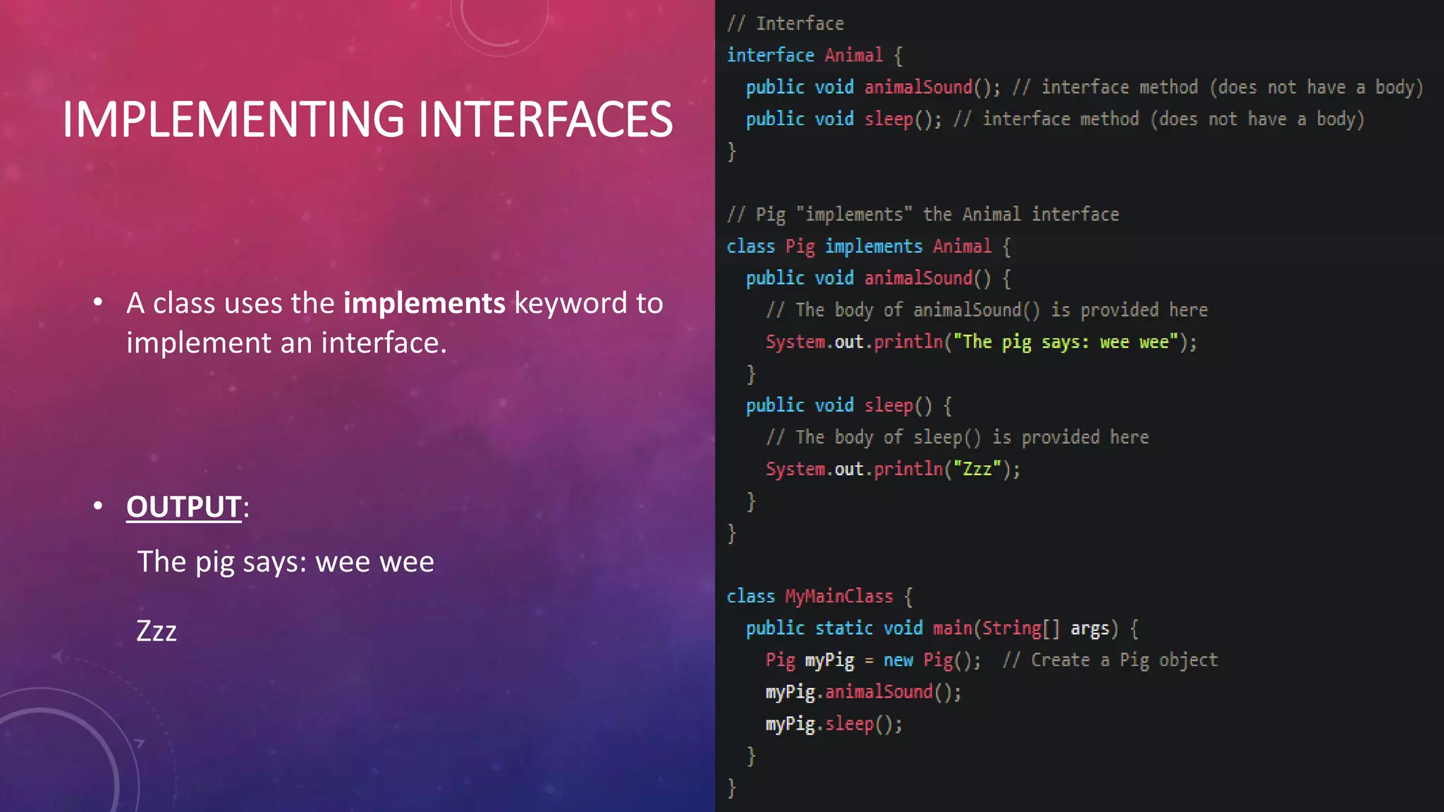 Interfaces In Java | Pptx