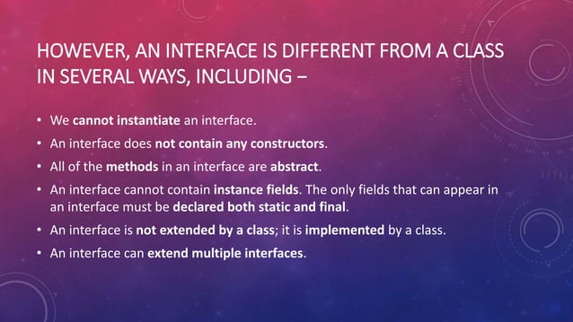 Interfaces in java | PPTX