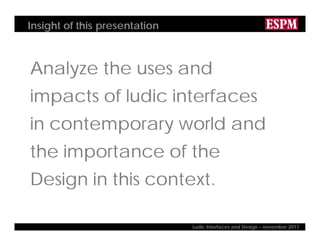 Ludic Interfaces | PPT