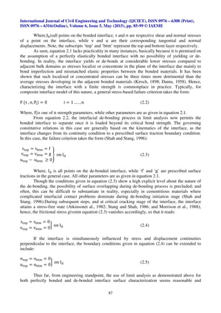 INTERFACIAL DELAMINATION FAILURE IN BONDED CONCRETE OVERLAY SYSTEMS - A REVIEW OF THEORIES AND ...