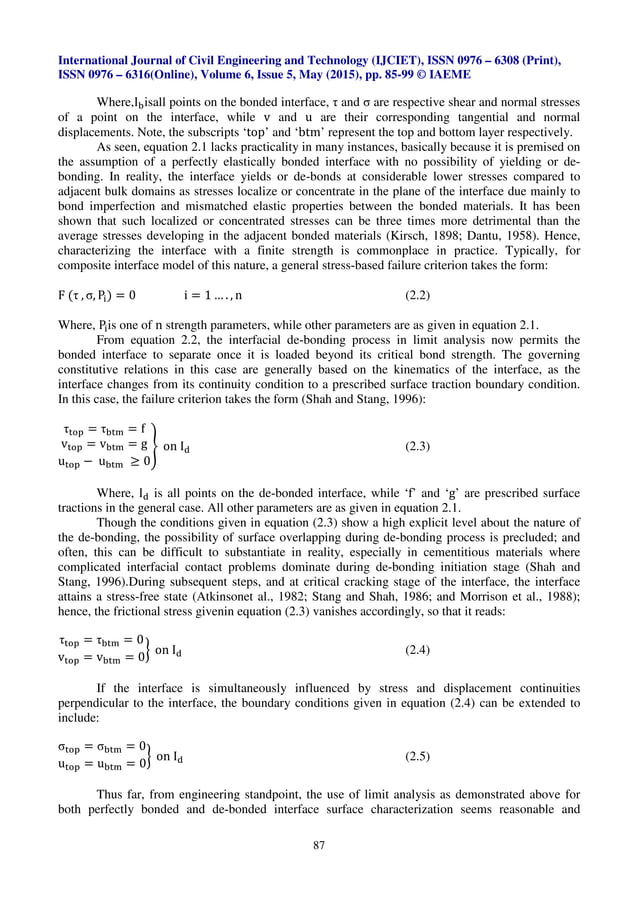 INTERFACIAL DELAMINATION FAILURE IN BONDED CONCRETE OVERLAY SYSTEMS - A ...