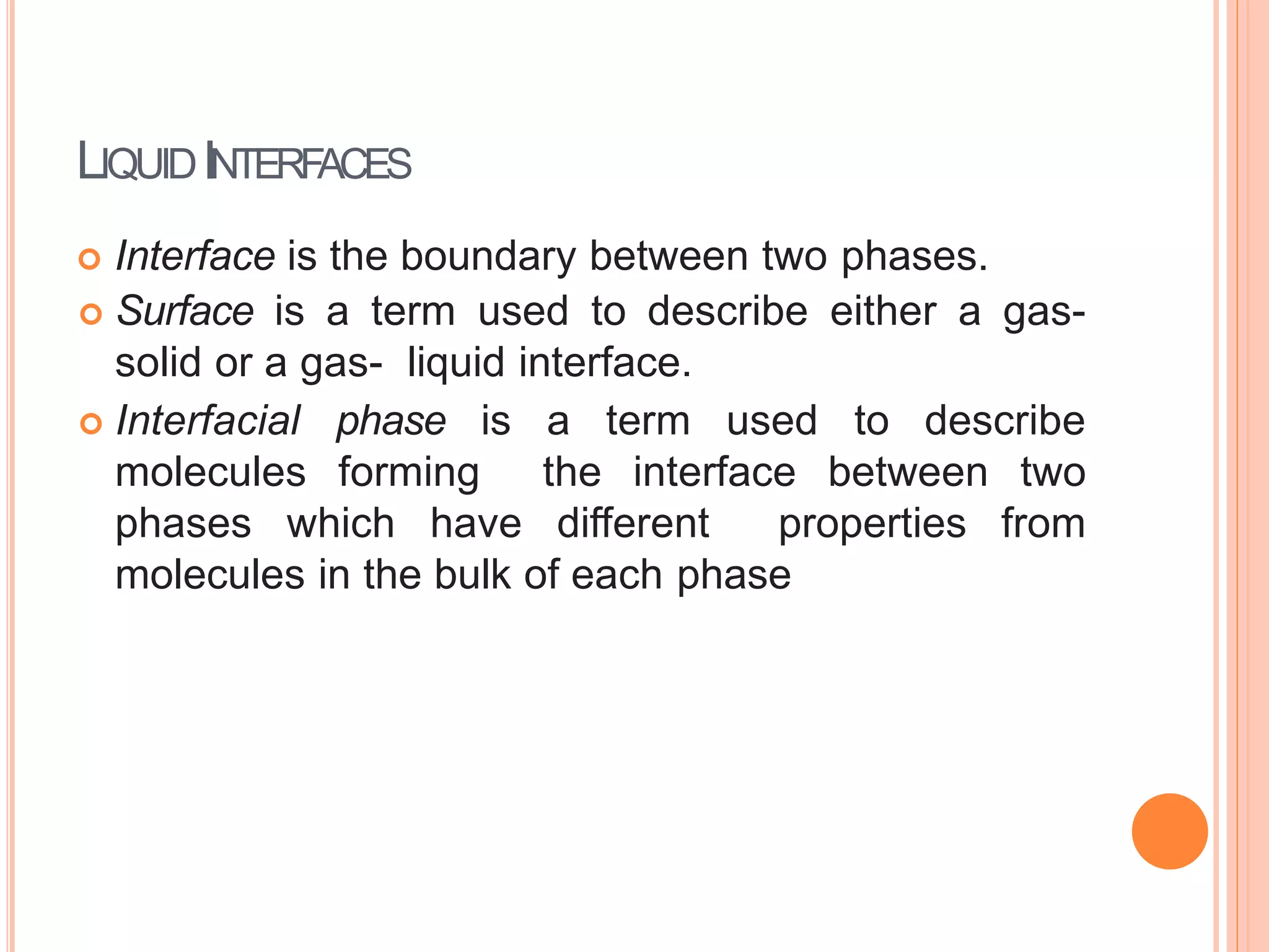 Interfacial phenomena &Surface tension | PPTX