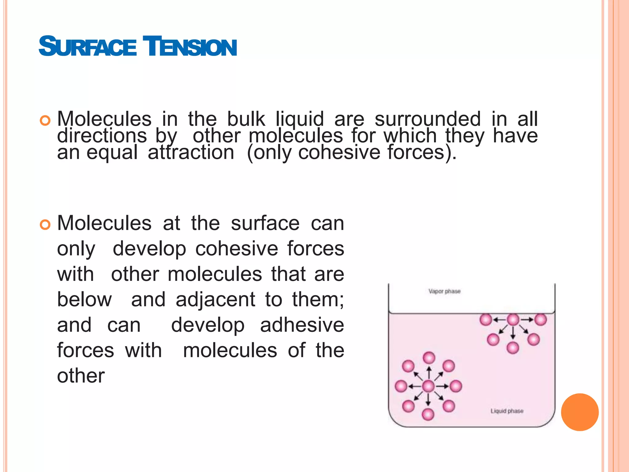 Interfacial phenomena &Surface tension | PPTX