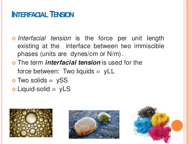 Interfacial phenomena &Surface tension