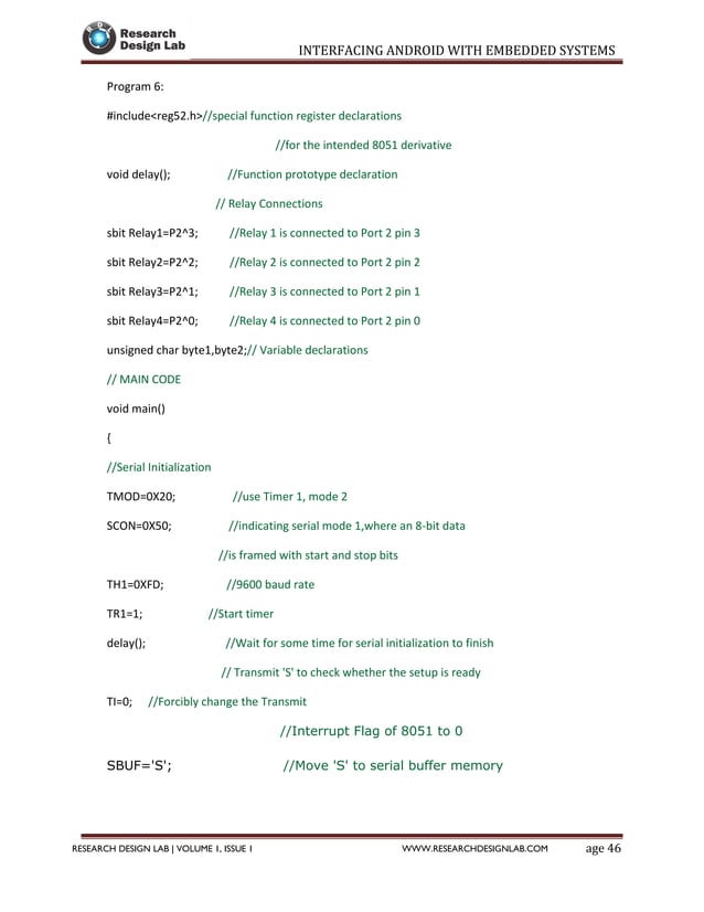 Interfacing android with embedded systems | PDF Interfacing android with embedded systems | PDF
