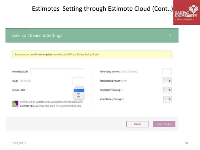 Interfacing BLE with android based device | PPTX