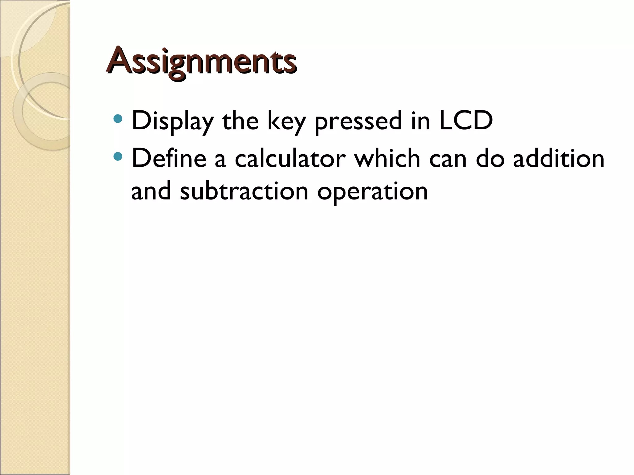 Interfacing keypad | PPT
