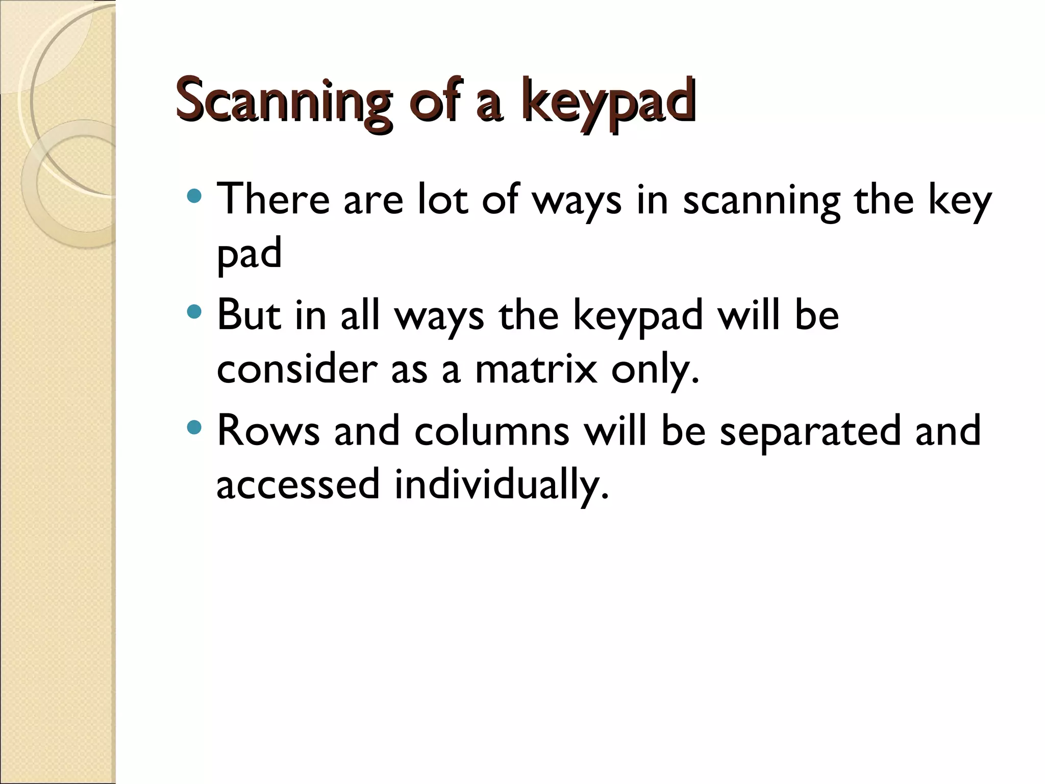 Interfacing Keypad Ppt