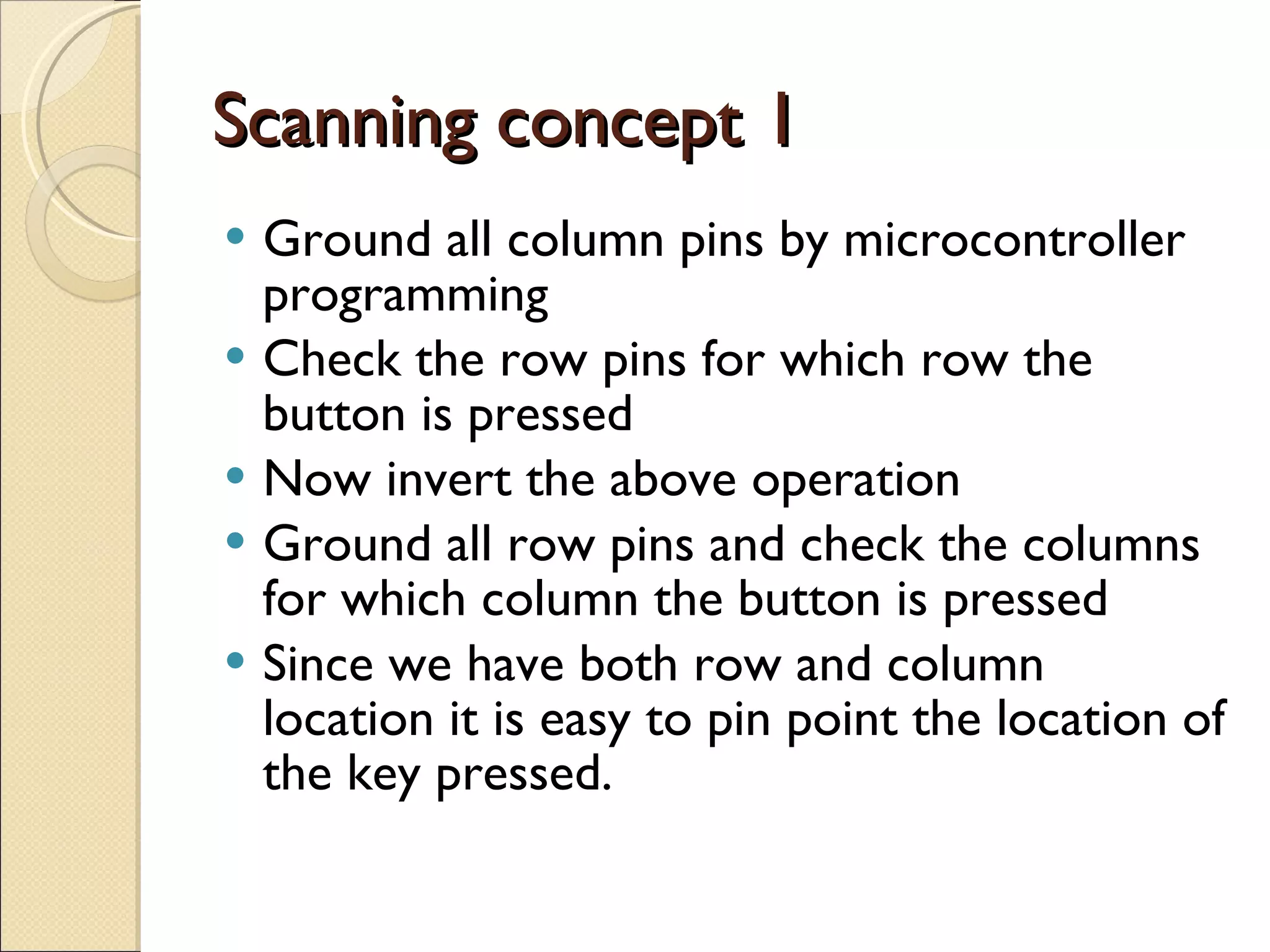 Interfacing keypad | PPT