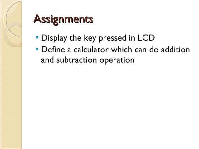 Interfacing keypad | PPT