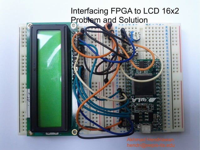 Fpga Tutorial Lcd Interface Odp Operating Systems Computer