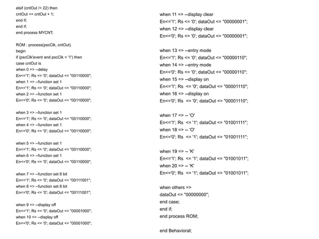 FPGA Tutorial - LCD Interface | ODP | Operating Systems | Computer ...