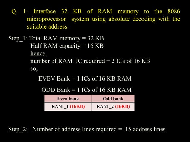 Interfacing memory with 8086 microprocessor | PPTX | Data Storage and ...