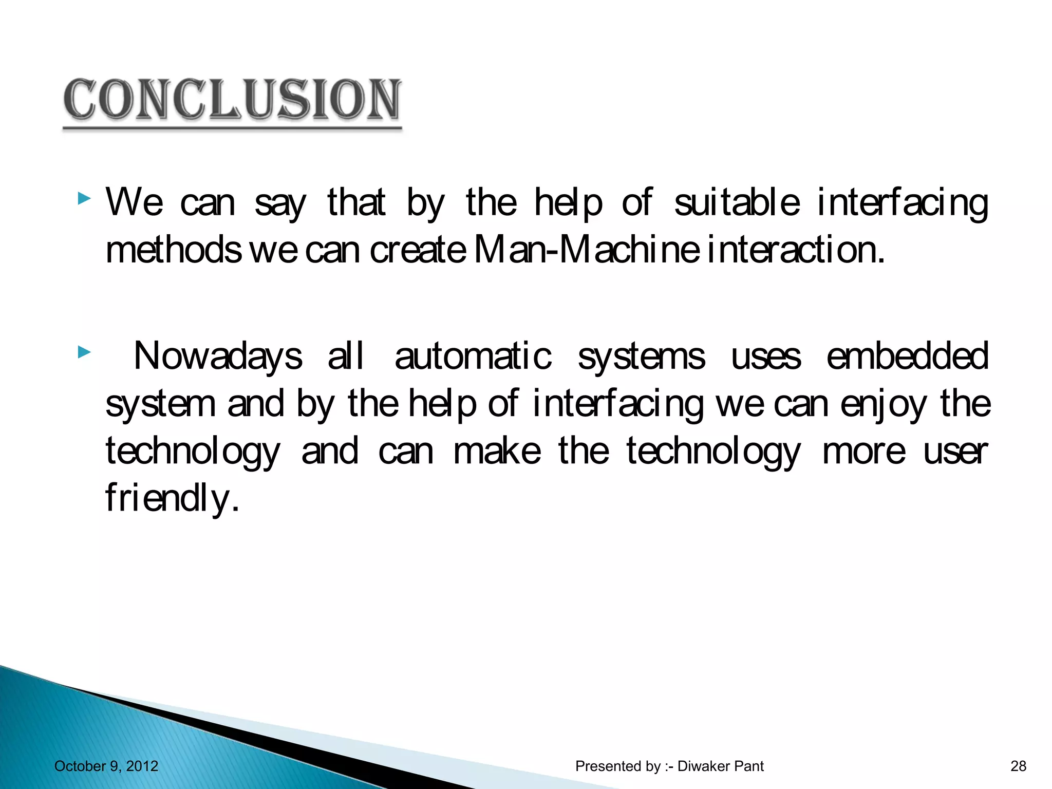 Interfacing methods of microcontroller | PPT