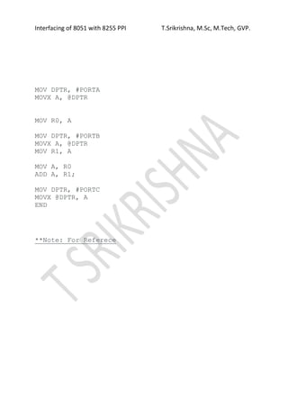 Interfacing of 8051 with 8255 Programmable Peripheral Interface.pdf