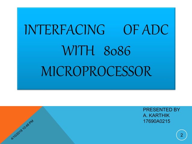 Interfacing of ADC 0808 | PPTX | Computer Peripherals | Computing