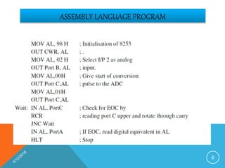 Interfacing of ADC 0808 | PPTX | Computer Peripherals | Computing