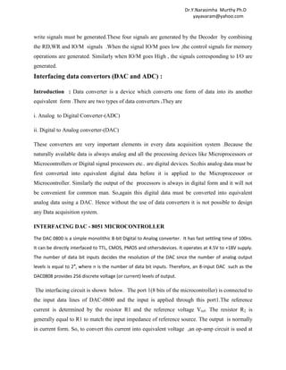 Interfacing of data converters & io devices | PDF