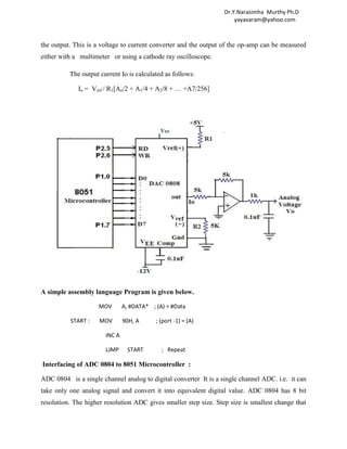 Interfacing of data converters & io devices | PDF