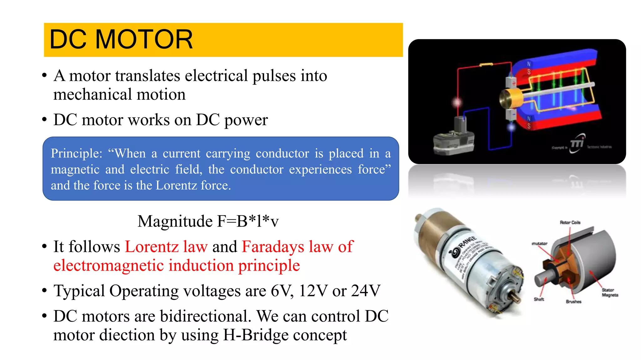 Interfacing of dc motor with 8051 micro controller ,L293D | PPTX