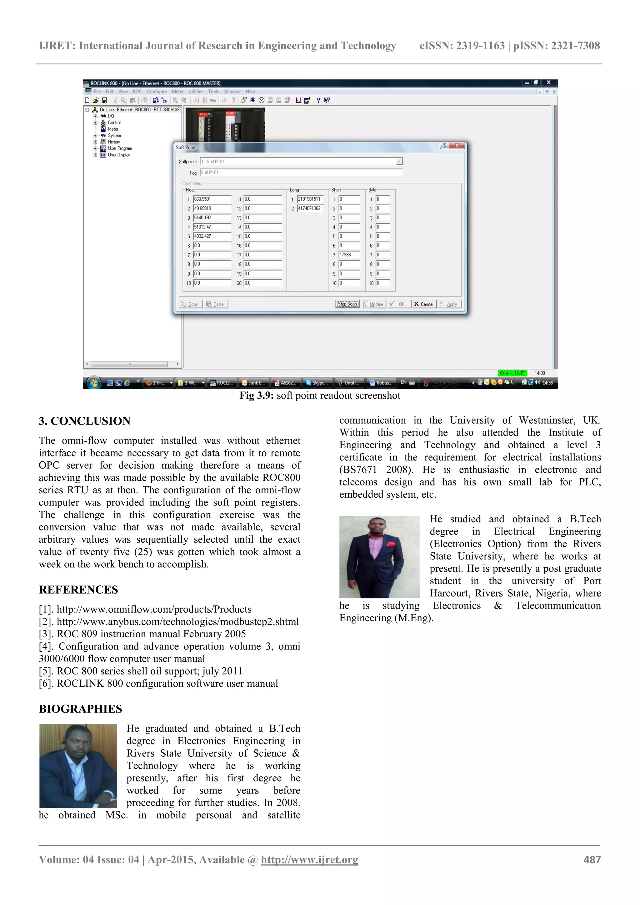 Interfacing omni flow computer to remote operation controller (roc ...