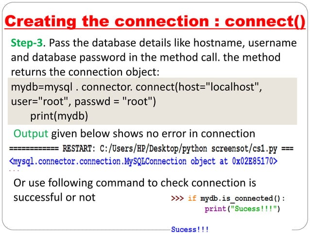 Interfacing python to mysql (11363255151).pptx