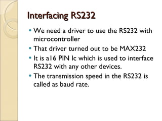Interfacing rs232 | PPT
