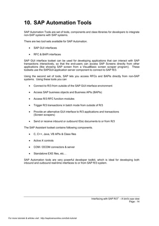 Interfacing sap - BDC | PDF