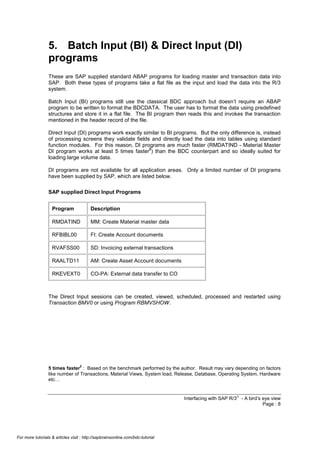 Interfacing sap - BDC | PDF