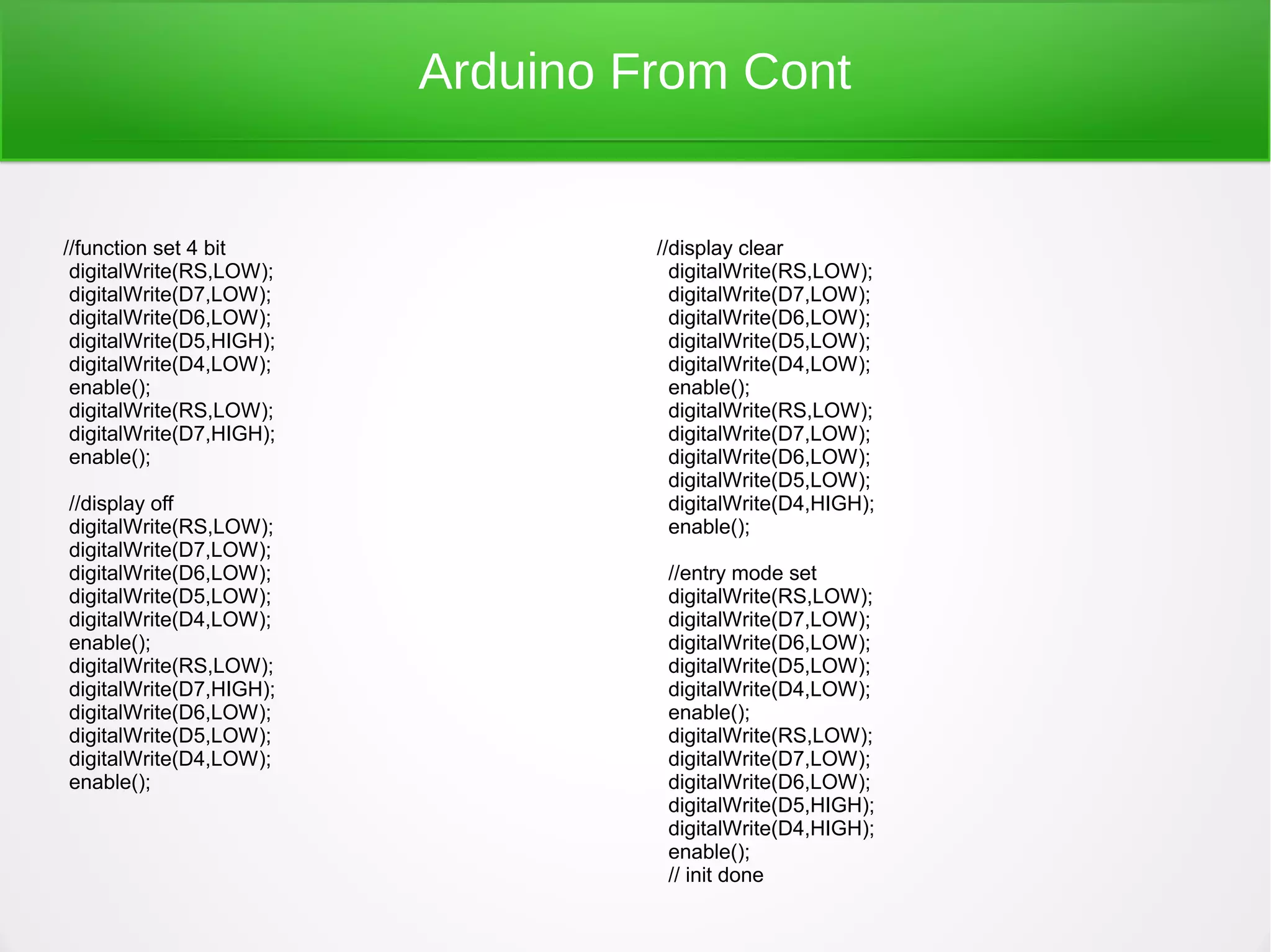 Interfacing to lcd with arduino | ODP