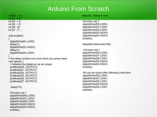 Interfacing to lcd with arduino | ODP