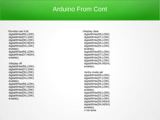 Interfacing to lcd with arduino | ODP