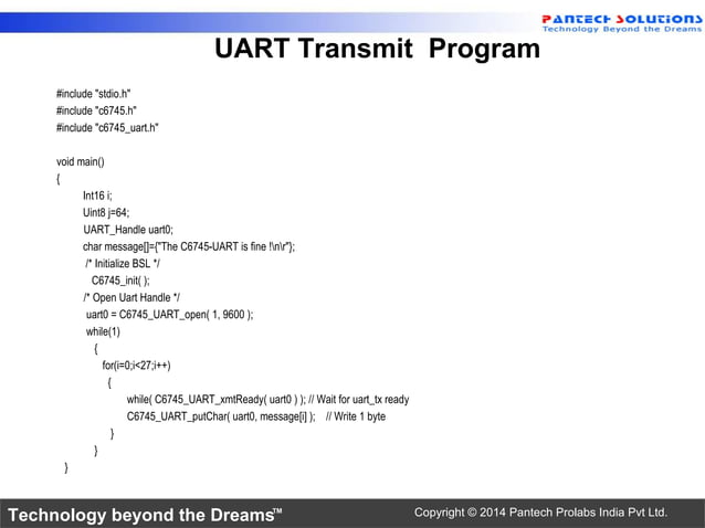 Interfacing UART with tms320C6745 | PPT