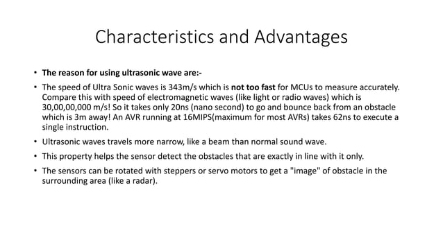 Interfacing ultrasonic rangefinder with avr mc us | PPT