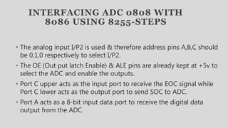 Interfacing with peripherals: analog to digital converters and digital ...