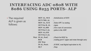Interfacing with peripherals: analog to digital converters and digital ...