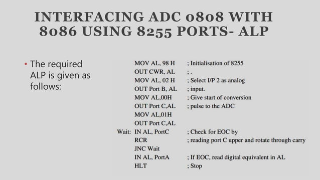 Interfacing with peripherals: analog to digital converters and digital ...