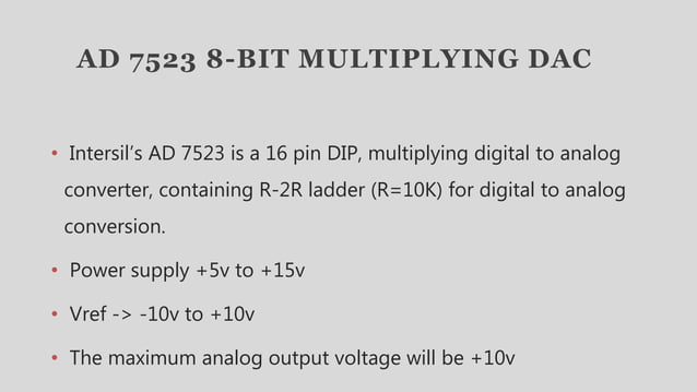 Interfacing with peripherals: analog to digital converters and digital ...