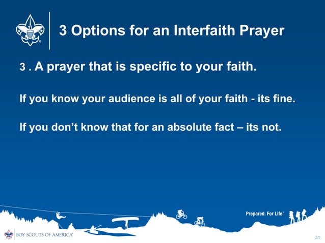 Interfaith Worship Services in Scouting | PPTX
