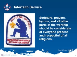 Interfaith Worship Services in Scouting | PPTX