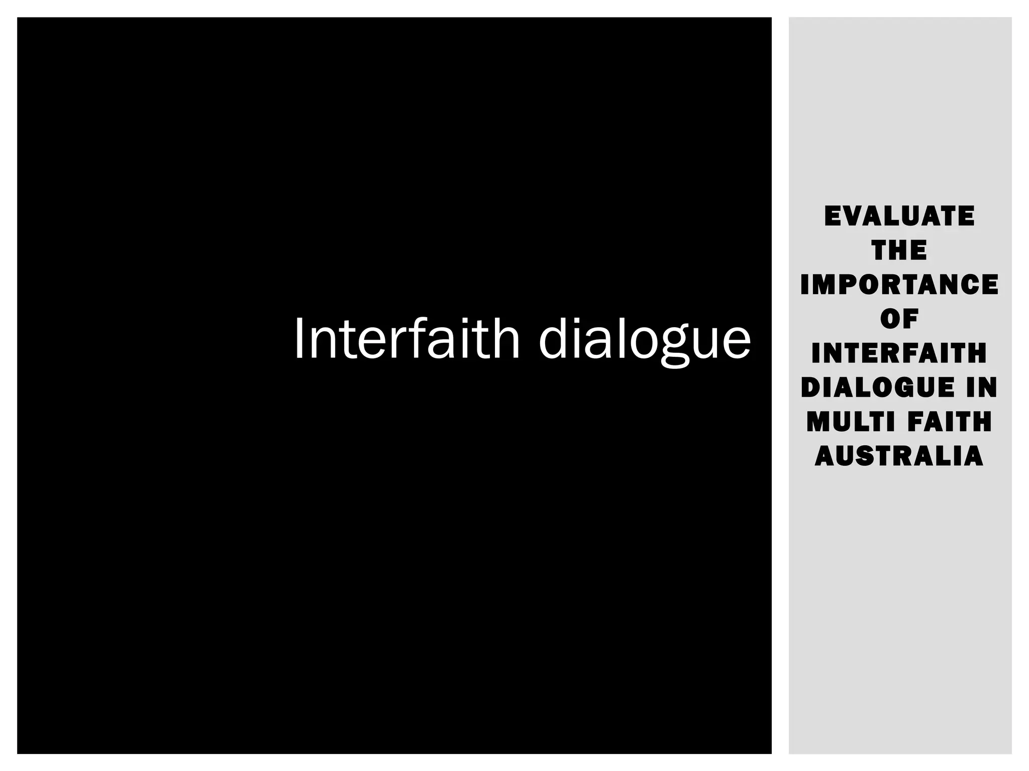 Interfaith dialogue examples and impact | PPT