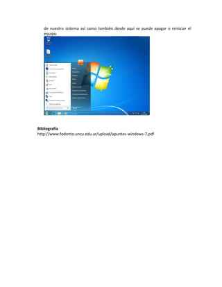 Interfaz del sistema operativo windows 7 | PDF