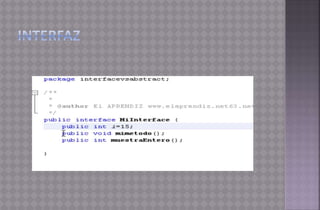 Interfaces en java | PPTX