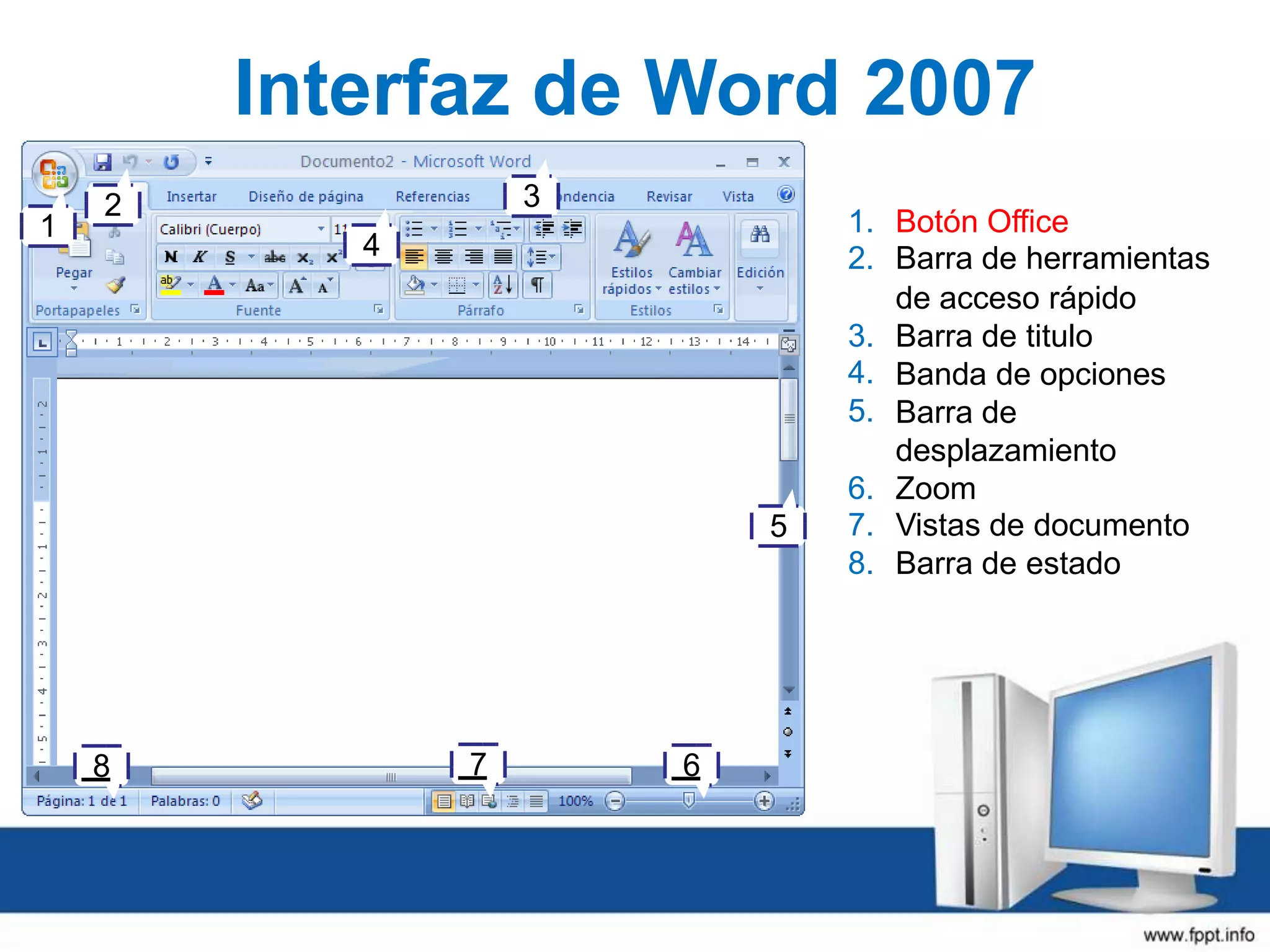 Interfaz word | PPTX