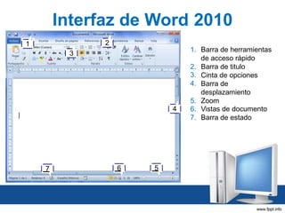 Interfaz word | PPTX