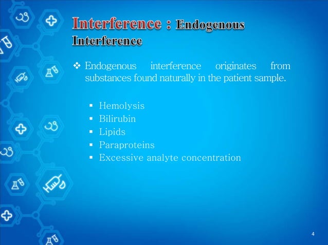 INTERFERENCES IN CLINICAL CHEMISTRY ANALYSIS | PPTX | Blood Disorders ...