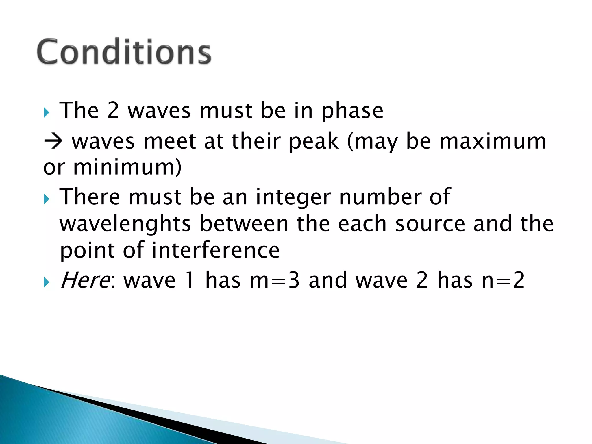 Interference of 2D waves | PPTX | Physics | Science