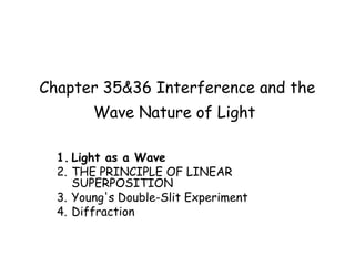 Interference and the Wave Nature of Light | PPT | Chemistry | Science