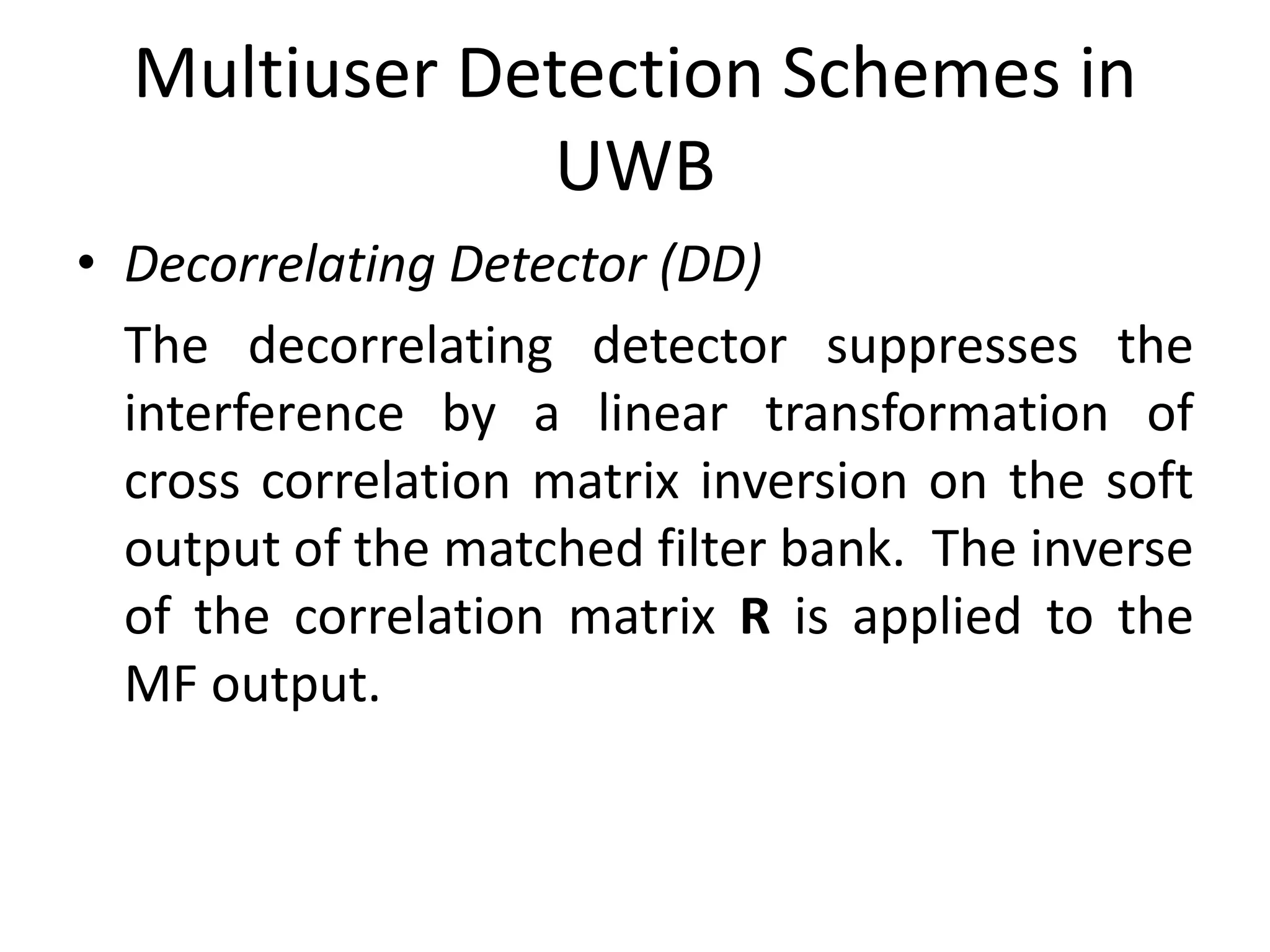 Interference cancellation in uwb systems | PPTX | Technology & Computing